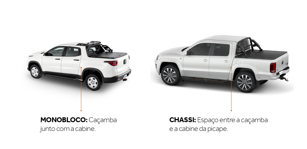 Picape monobloco e picape chassi, você sabe a diferença?